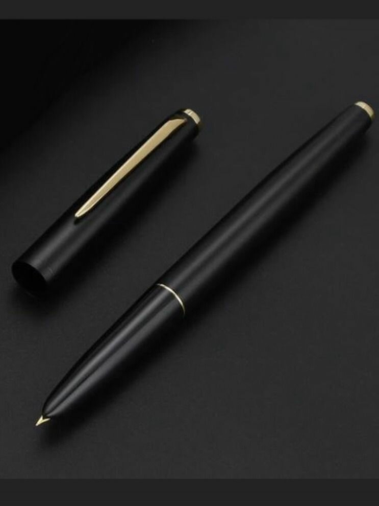 Перьевая ручка 911 корпус металл Китай. Перо EF (0.38 мм). Заправка поршнем. Цвет черный матовый