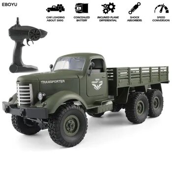 Радиоуправляемый грузовик JJRC Q60 RC Car 1/16 2.4G 6WD RC внедорожный гусеничный военный детский подарок RTR