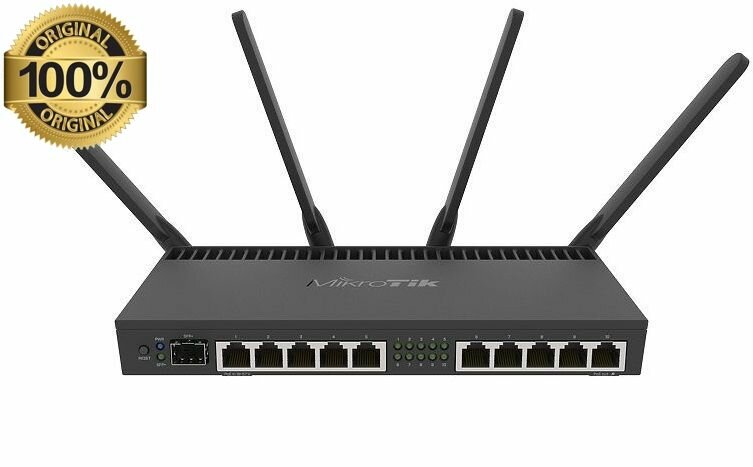 Модемный пул MIKROTIK Роутер RB4011iGS+5HacQ2HnD-IN 802.11ac 2.4/5ГГц 10xGbLAN SFP+ miniPCI-e PoE