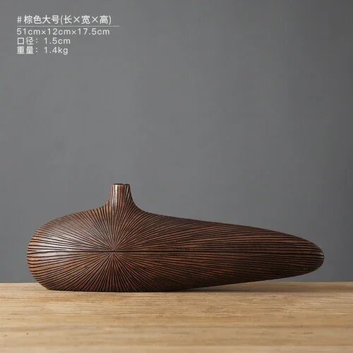 КоричневыйСтолешница в форме вазы из смолы чайная комната гостиная украшение винного шкафа ювелирные украшения