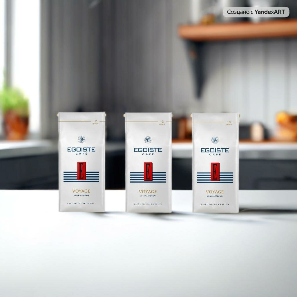 EGOISTE Кофе молотый Voyage, 250 г, 3 уп