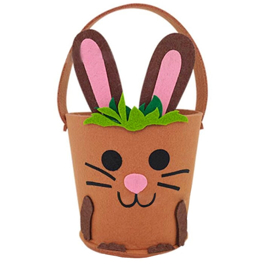 Переносная Корзина из Пасхального фетра-B Brown Rabbit Basket