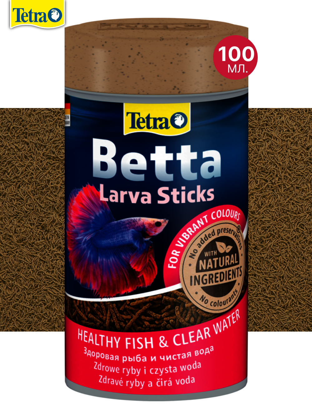 Корм для лабиринтовых рыб Tetra Betta Larva Sticks 100мл плавающие палочки