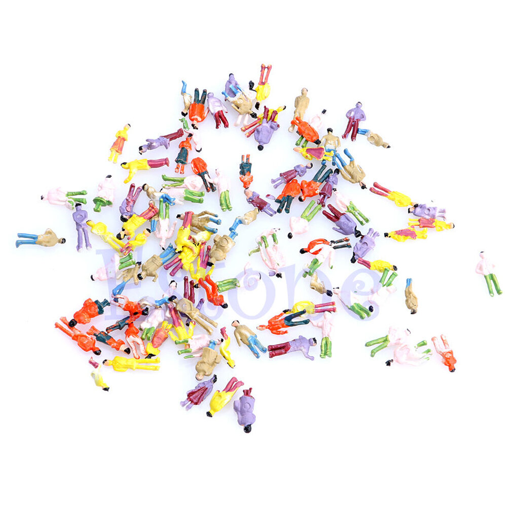 Шикарная 100 шт. 1:150 модель макета здания люди в масштабе HO окрашенная фигура пассажира