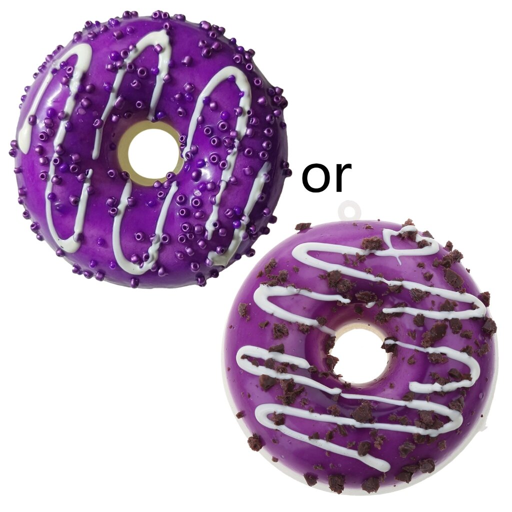 Имитация пончика, хлебного торта, поддельной фруктовой еды, десертной игрушки-фиолетовый