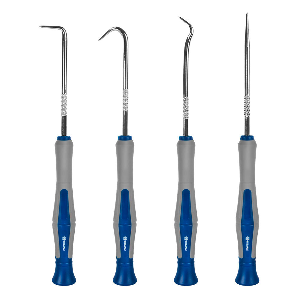 Набор крючков кобальт CR-V, для слесарных работ, хром-ванадий, 4 шт