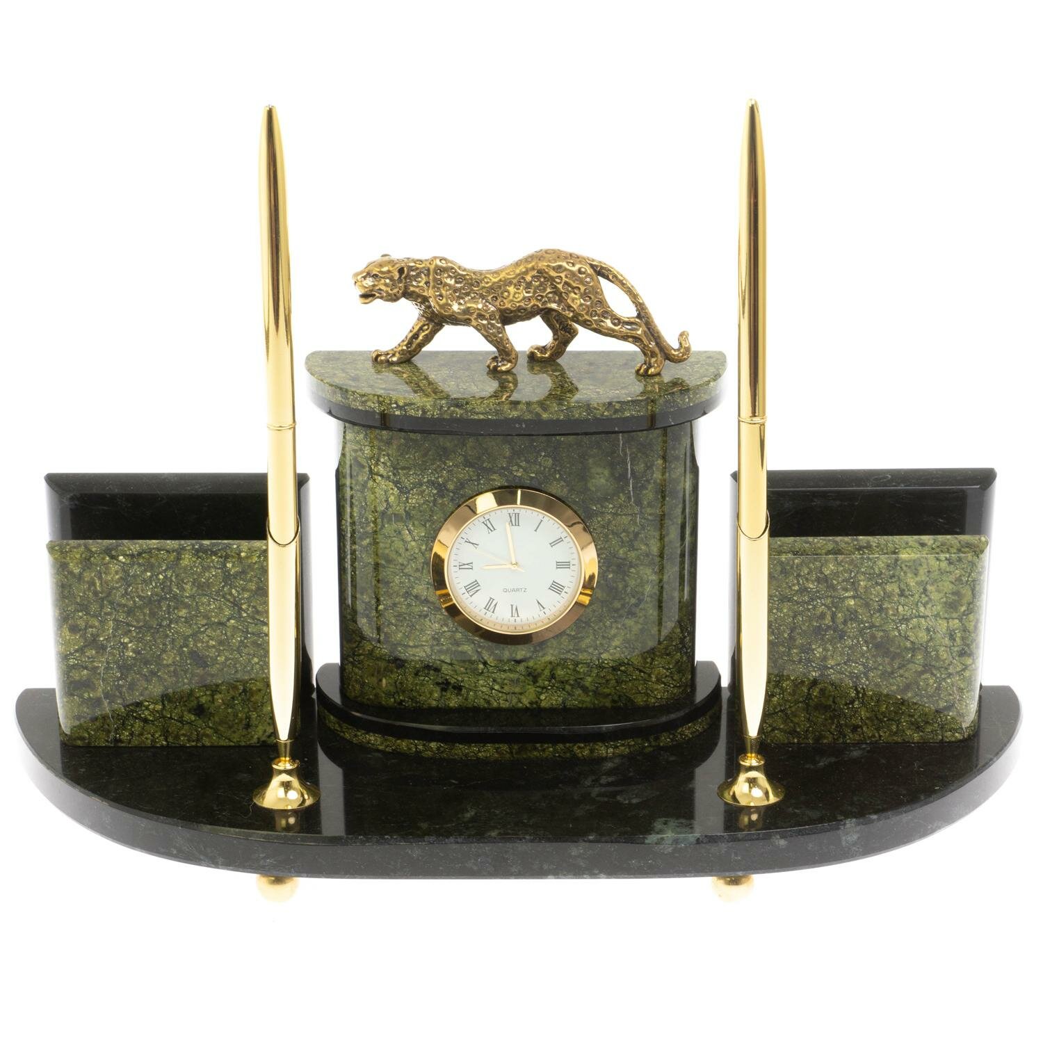 Письменный прибор "Гепард" из змеевика 129579