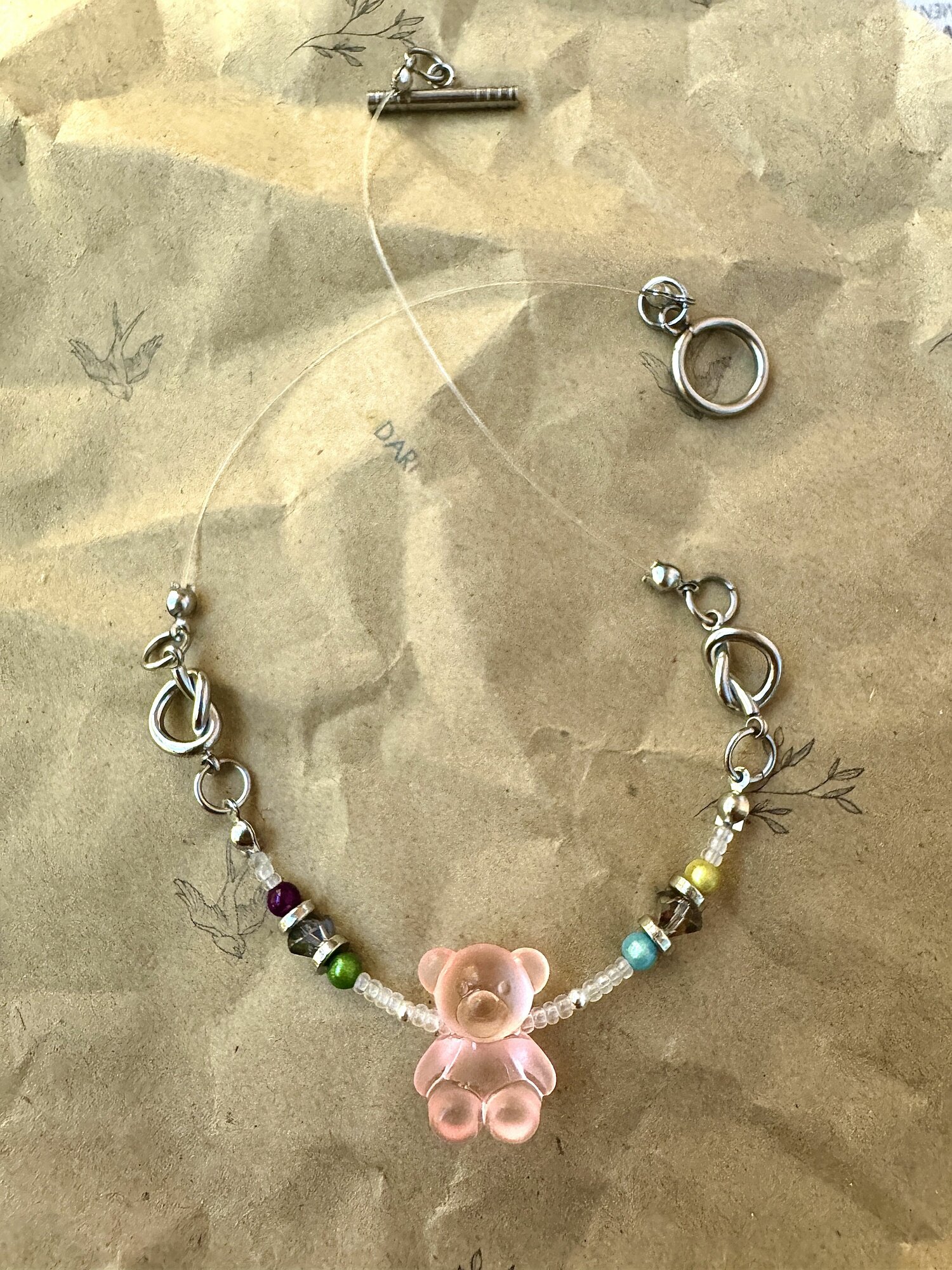 Чокер, пластик, стекло, металл