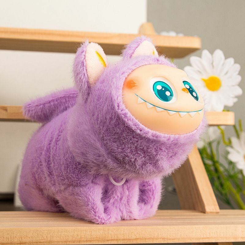 Плюшевая игрушка LABUBU pop circle, музыкальная подсветка + эффект крыльев