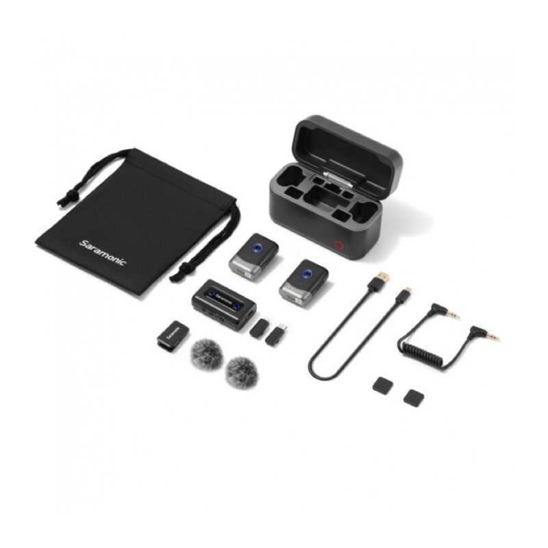 Saramonic Mix радиостистема универсальная all-in-one, приемник и 2 передатчика с кейсом-зарядкой