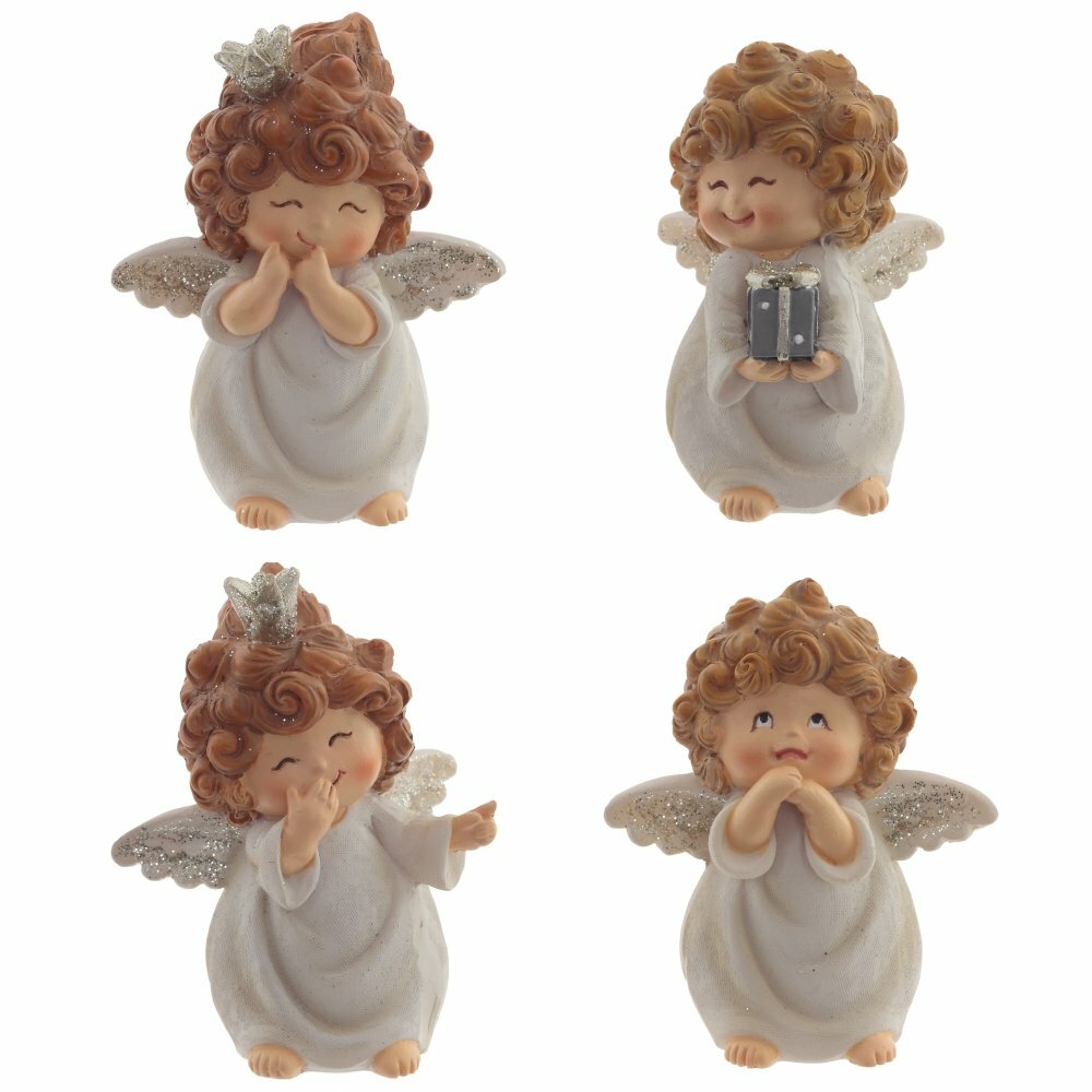 Фигурка декоративная подвесная"Ангелочек", L4,5 W3 H6,5 см, 4в.