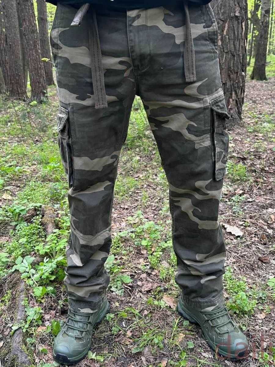 Брюки классические , размер XXXL-40, хаки, зеленый — фото 1