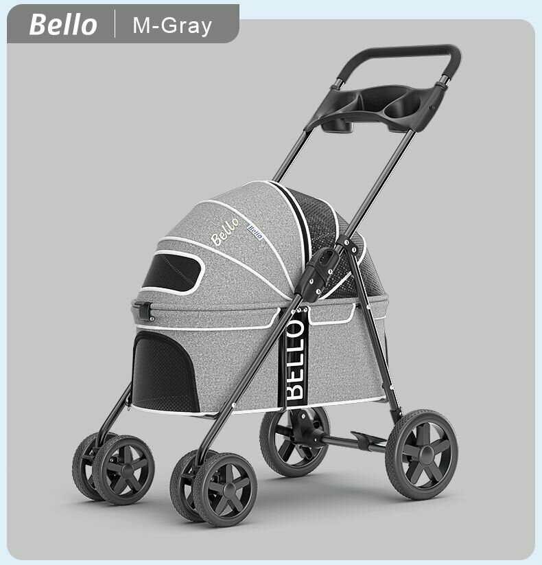 Bello, кошек, собак, коляска для домашних животных, низкая клетка, универсальные передние колеса, складная, максимальная грузоподъемность 15 кг.