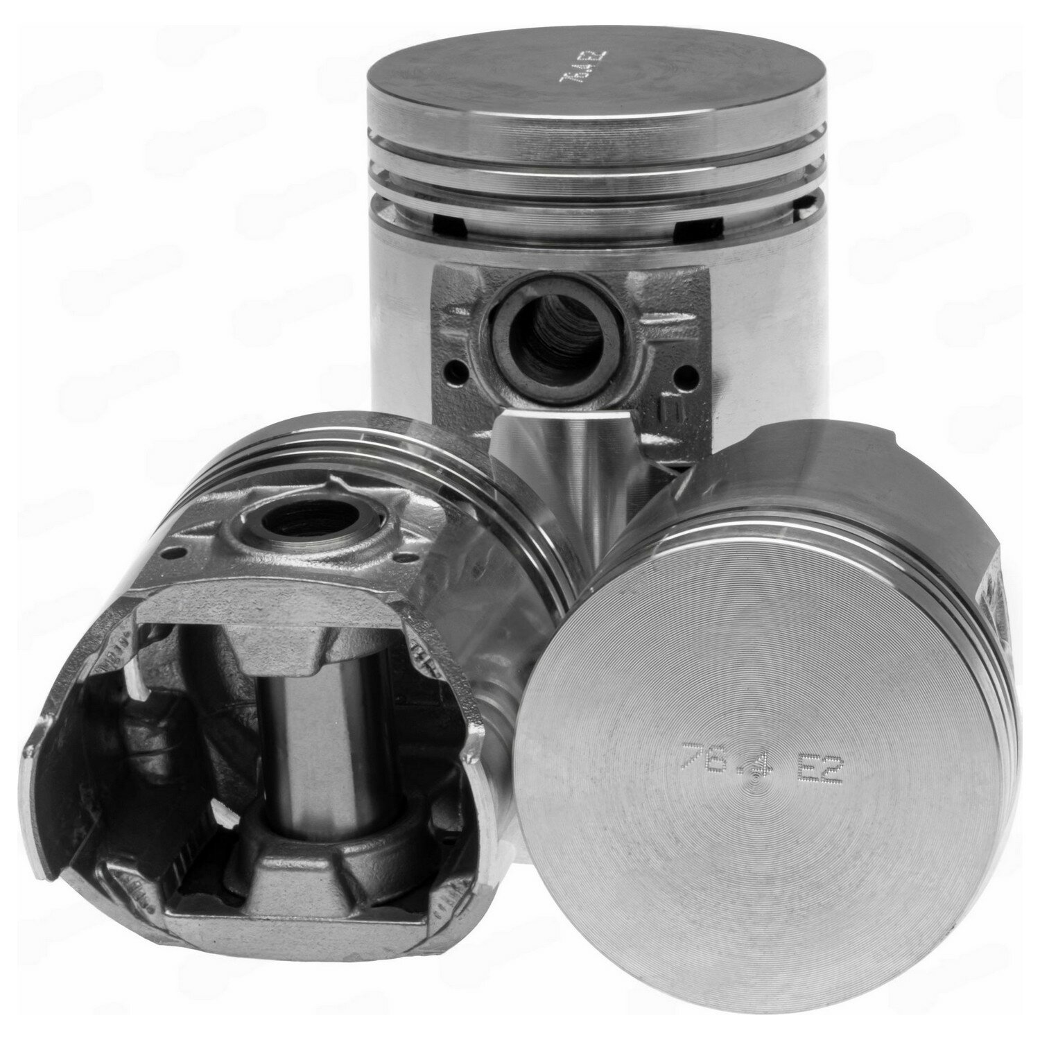 Комплект поршней 2101 (4 поршня + 4 пальца) ремонтный размер 76.4 мм, класс E (двигатель 2101, 2103)