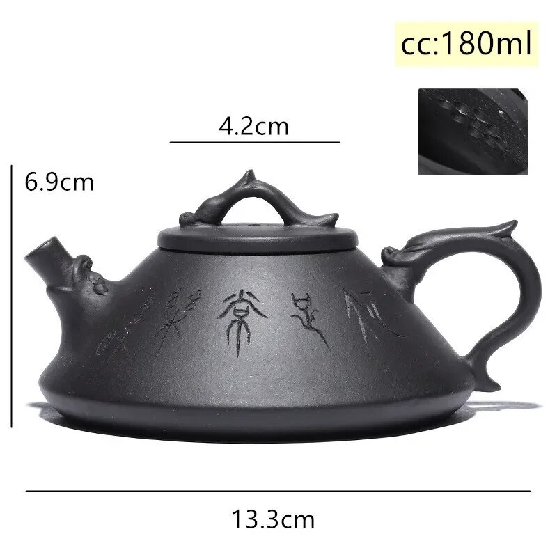 JINGDE TEA SET Ручной чайник из фиолетовой глины 180 мл