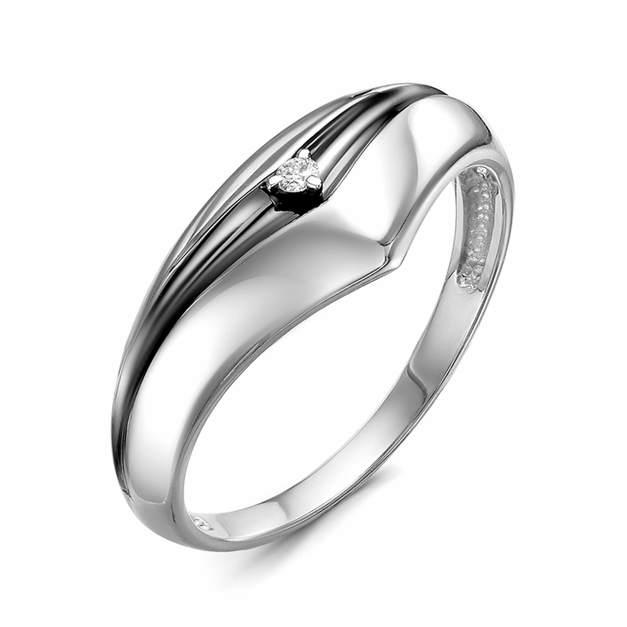 Кольцо, белое золото, 585 проба, бриллиант