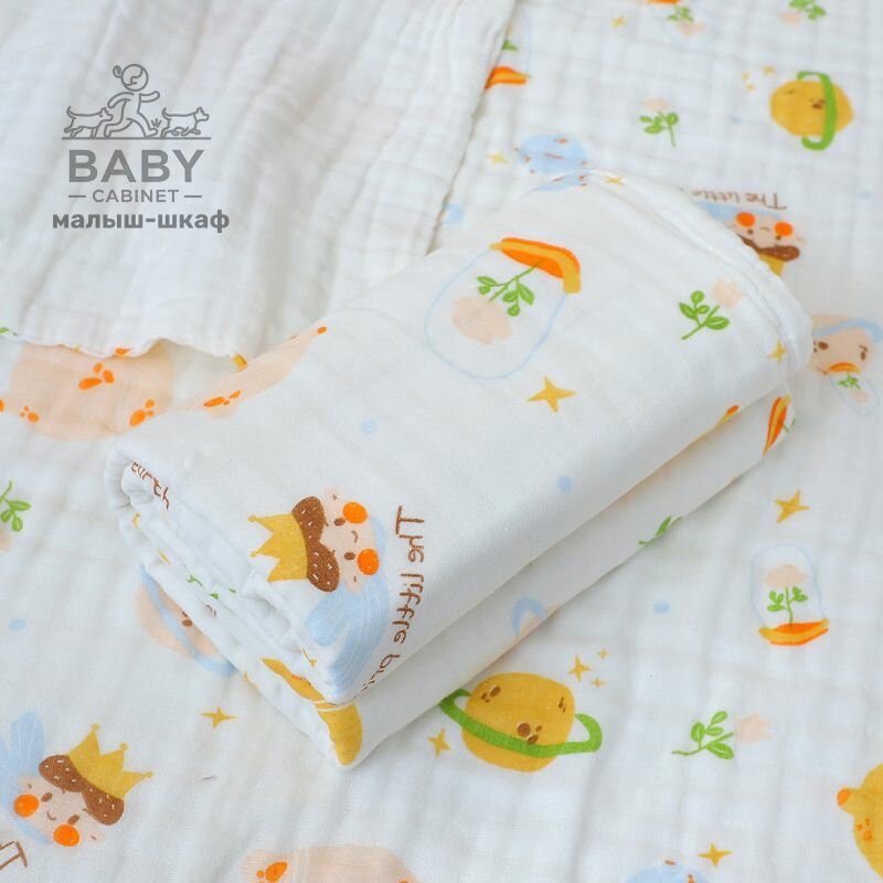 Полотенце-халат Детские Банное полотенце Марля 4слоя