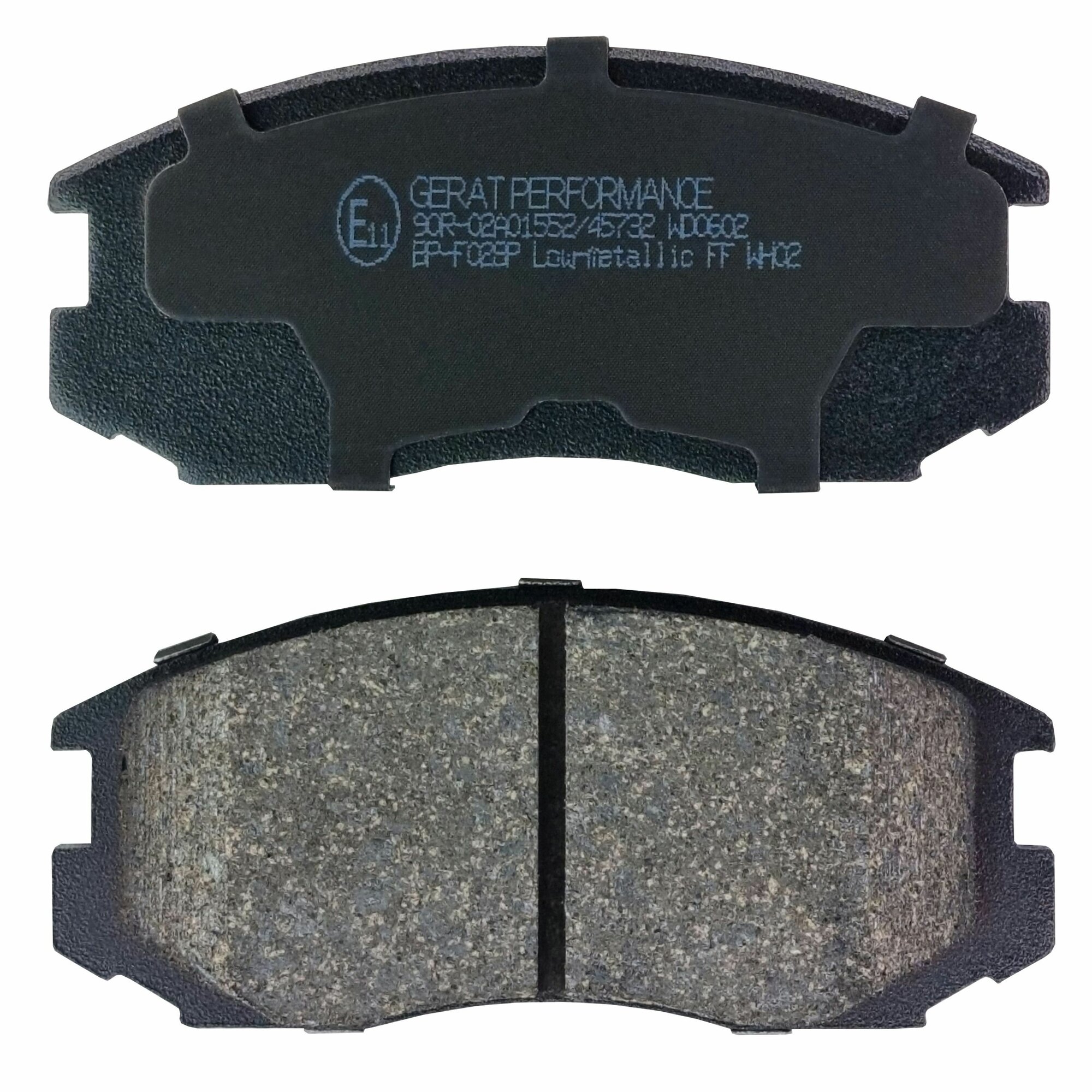 Тормозные колодки Gerat BP-F028P (передние) Low-metallic