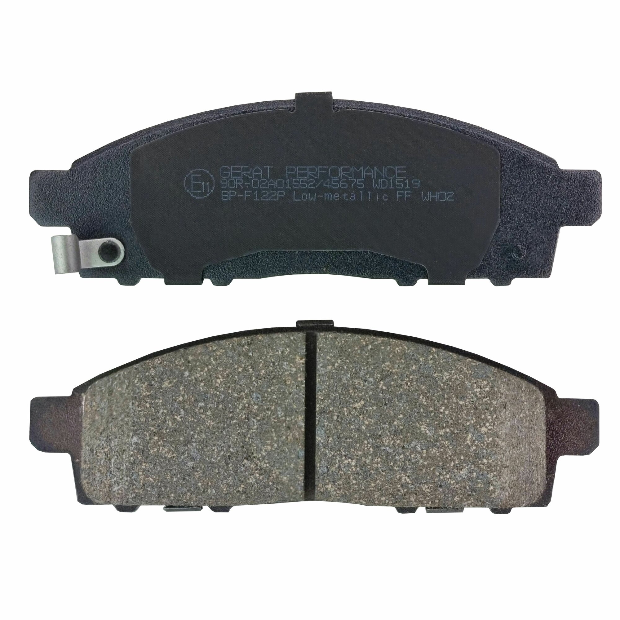 Тормозные колодки Gerat BP-F122P (передние) Low-metallic