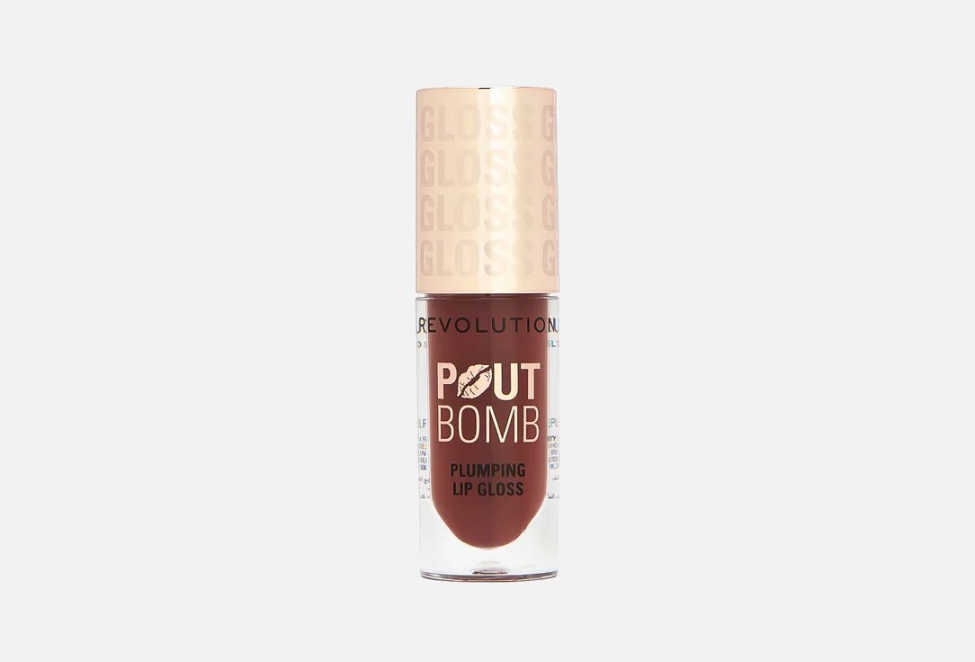 Блеск для губ MakeUp Revolution Pout Bomb Plumping Gloss, тон Espresso cool nude, 4.6 мл