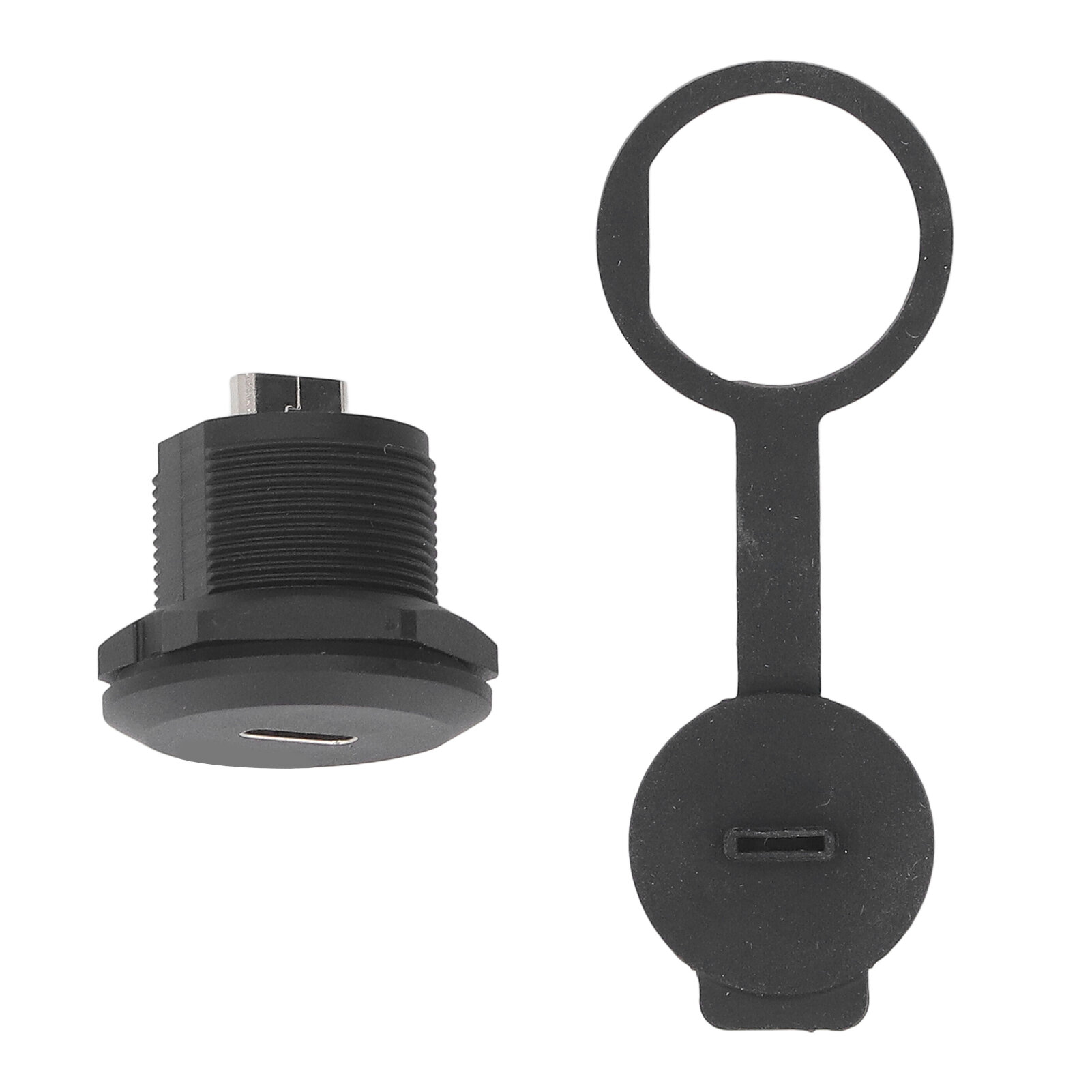 Разъем Type C 3.1 для панельного монтажа, водонепроницаемый, гнездовой, USB C, с пылезащитной крышкой.