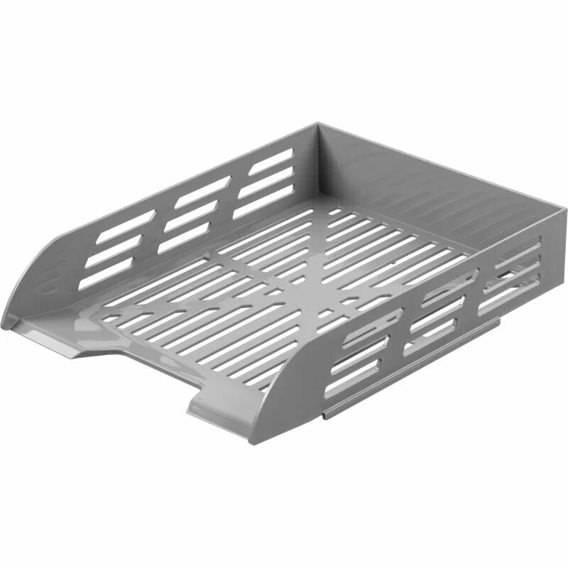 Лоток горизонтальный для бумаг Выбор есть сетчатый непрозрачный серый 2146629