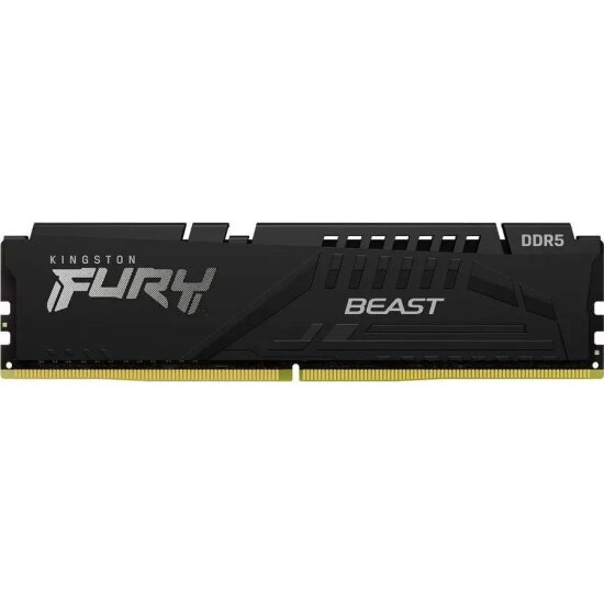 Оперативная память Kingston FURY Beast 16Gb DDR5-6400 DIMM Black (KF564C32BBE-1)