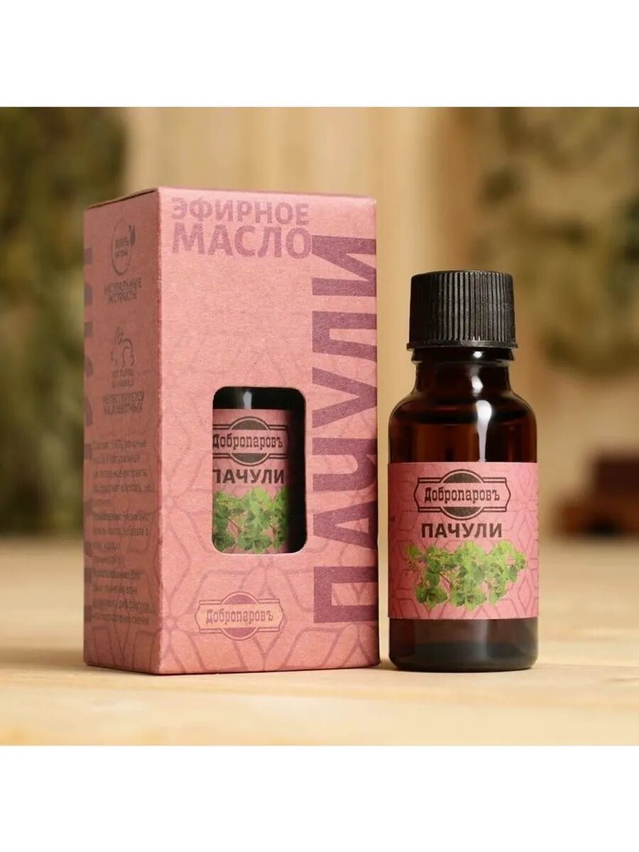 Масло эфирное "Пачули" 20мл, крафт, Добропаровъ