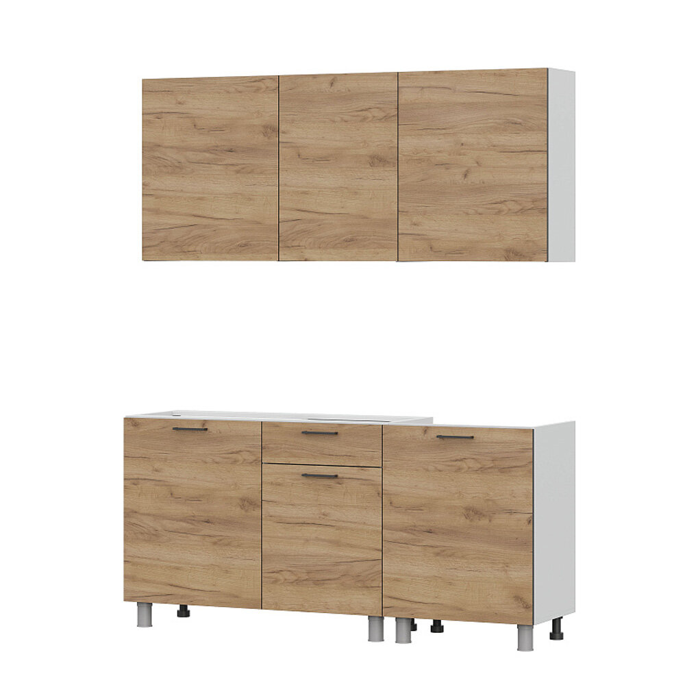 Готовая кухня Прованса Лайт (без столешницы), Дуб золотой