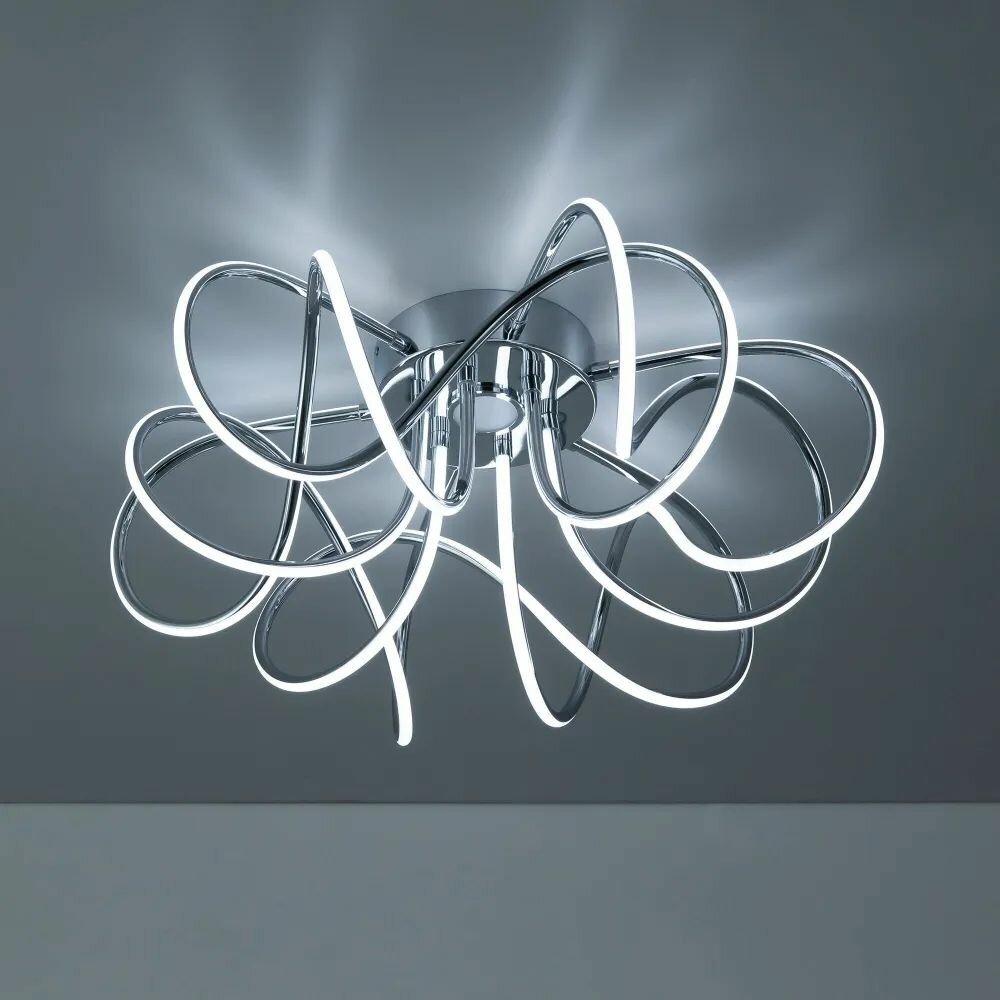 Потолочная Светодиодная Люстра С Пультом. Дизайнерский Современный Светильник На Кухню и в Спальню, Зал и Гостиную, Детскую и Коридор, Комнату и Прихожую. 120вт