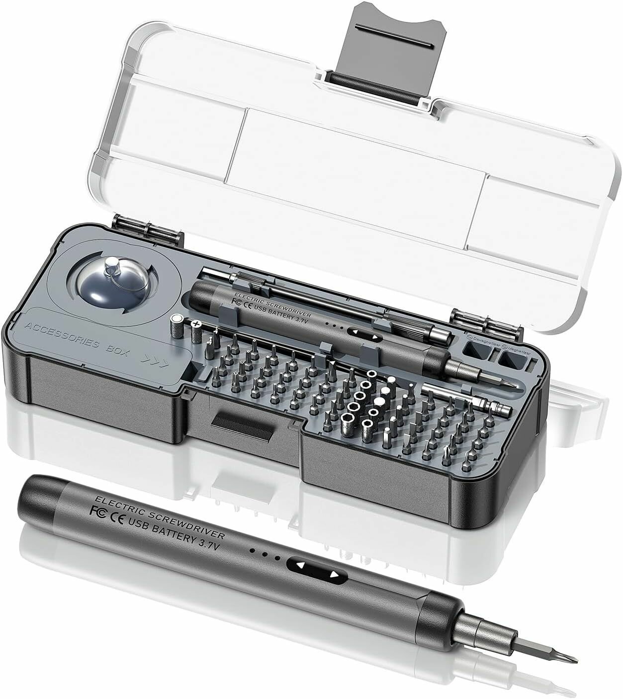 Отвертка MAHUA, 88 в 1, электрическая, Li, быстрая зарядка Type-C, 3,7 В, 600мАч