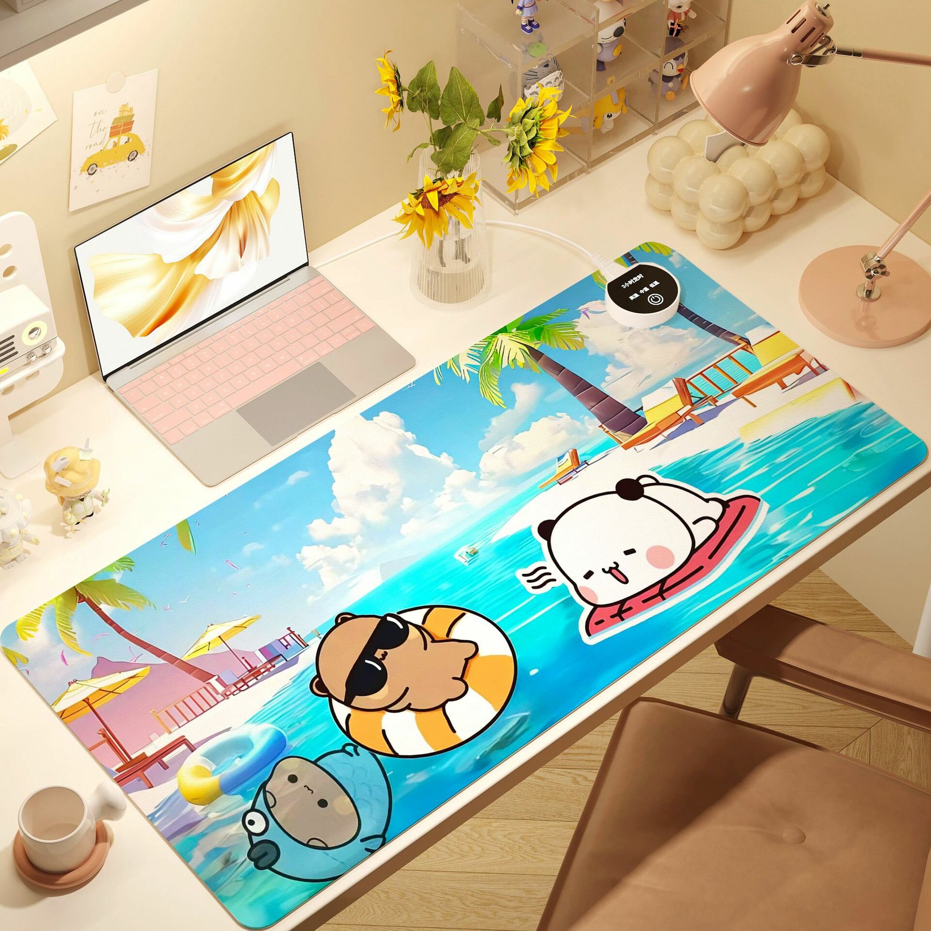 Коврик для мыши SN10-06, с подогревом, мультяшный, 60x36 см