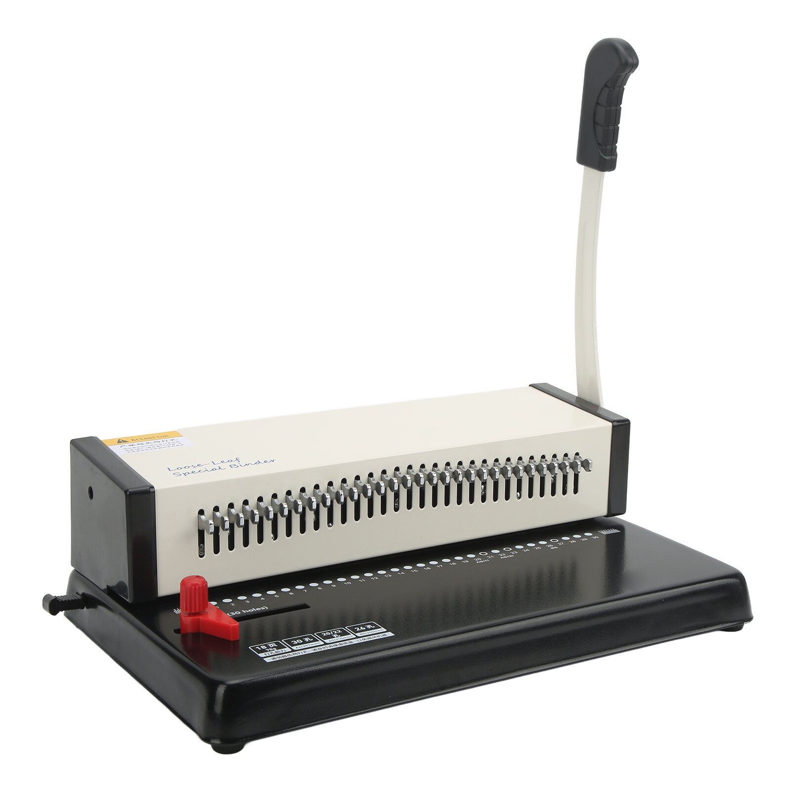 Перфоратор для бумаги настольный для кольцевых блокнотов многофункциональный с шагом 9.5мм, для бумаги A4 (30 отверстий), A5 (20 отверстий), B5 (26 отверстий), максимальное количество листов для перфорации 18 листов (70гм A4 обычная копировальная бумага)