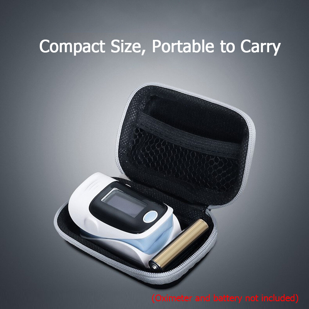 Футляр для хранения оксиметра Дорожный футляр для пульсоксиметра на палец Ударопрочный водонепроницаемый ящик для хранения из ЭВА Чехол для монитора сатурации крови Защитная сумка