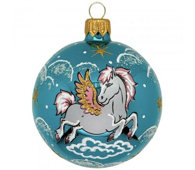 Шар на елку 75мм "Зодиак" "Пегас"