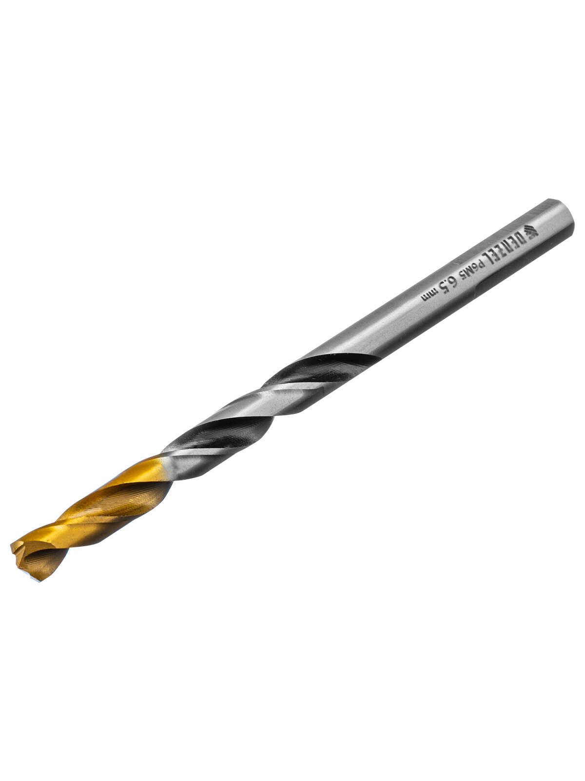 Сверло по металлу спиральное Denzel Golden Tip, 6.5 x 93 мм, многогранная заточка, 3-гр. хвостовик, сталь Р6М5, 718279