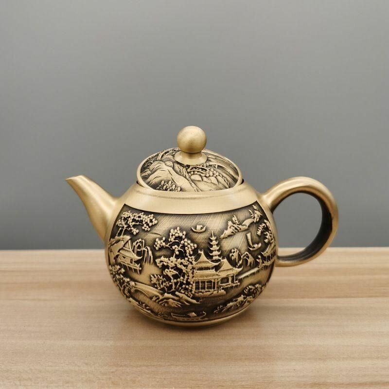 Чайник заварочный, изделия из латуни, офисные домашние поделки