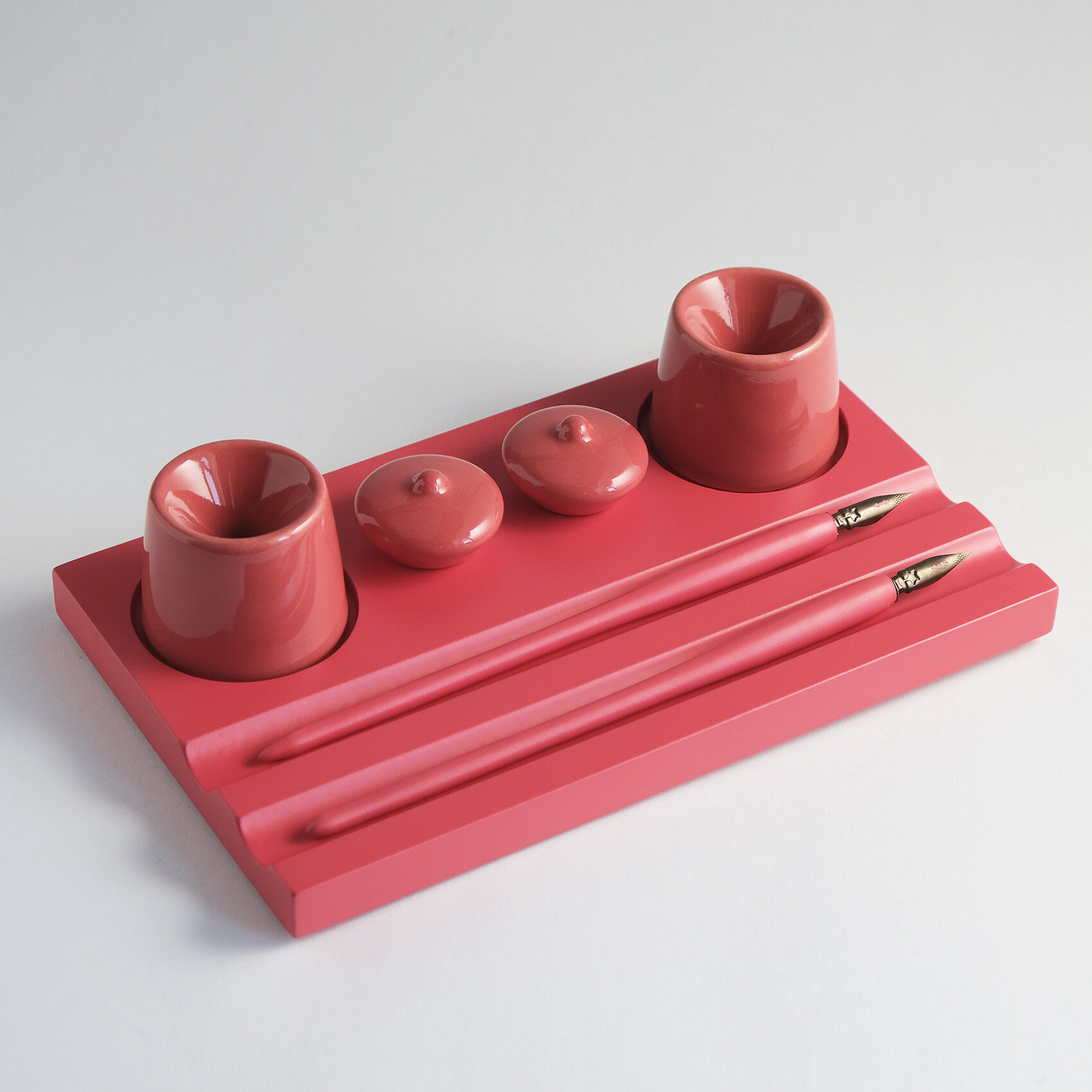 Комплект для чистописания Hill&Mill красный (двойной) 9 предметов