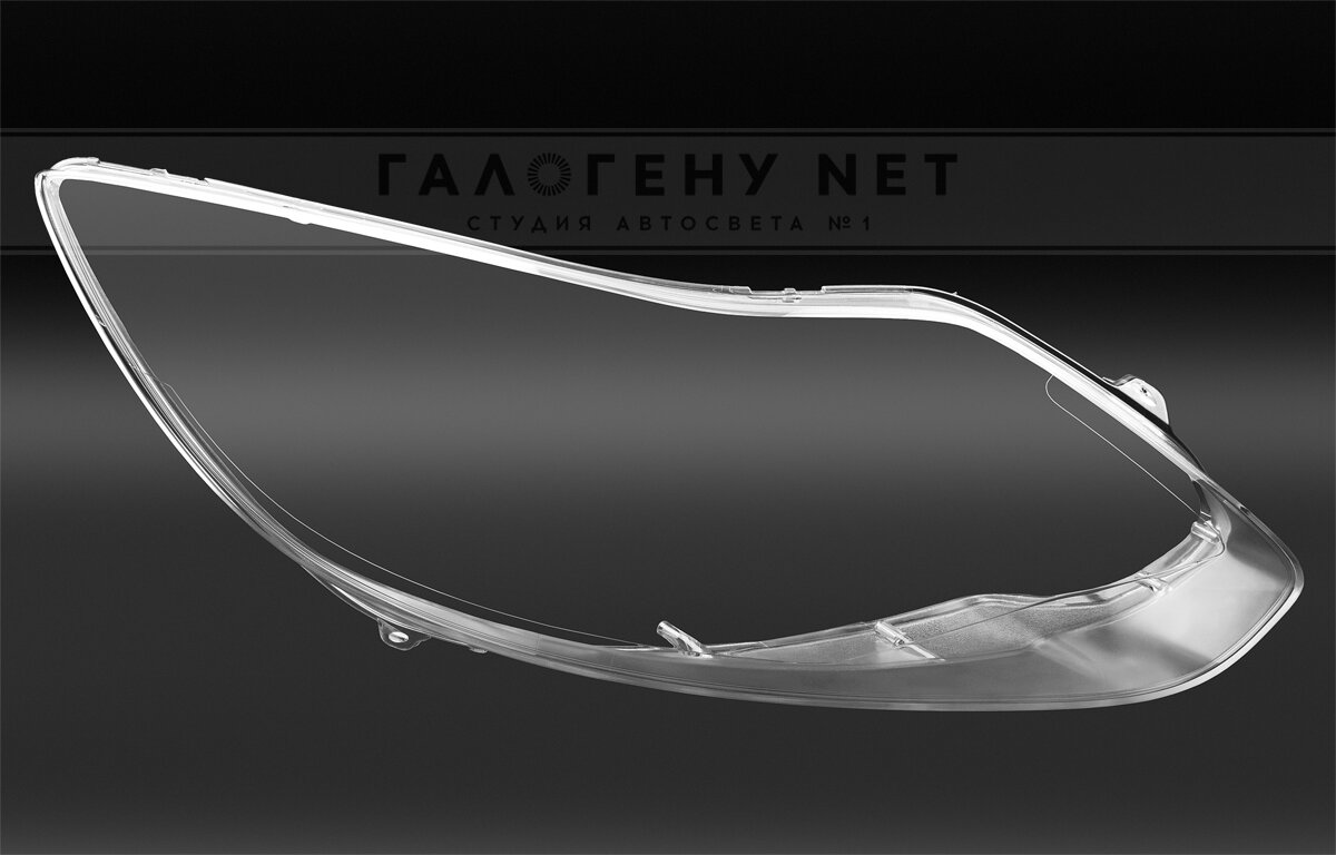 Стекло фары для Ford Focus 3 Дорестайлинг (2010-2015), правое, поликарбонат