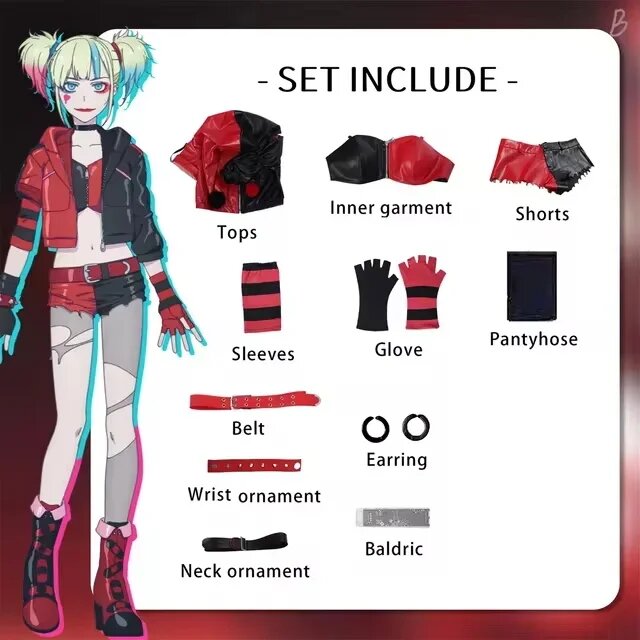 Косплей костюм Харли Квин Полиэстер S, Costume