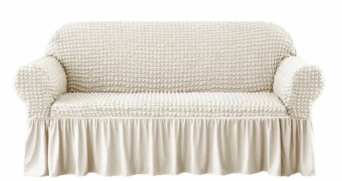 Чехол на трехместный диван на резинке / универсальный для мебели