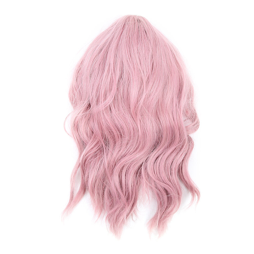 Розовый пастельный кудрявый волнистый короткий парик-каре LC210-1, синтетический, для косплея, костюма, для женщин, естественный вид, легкий.