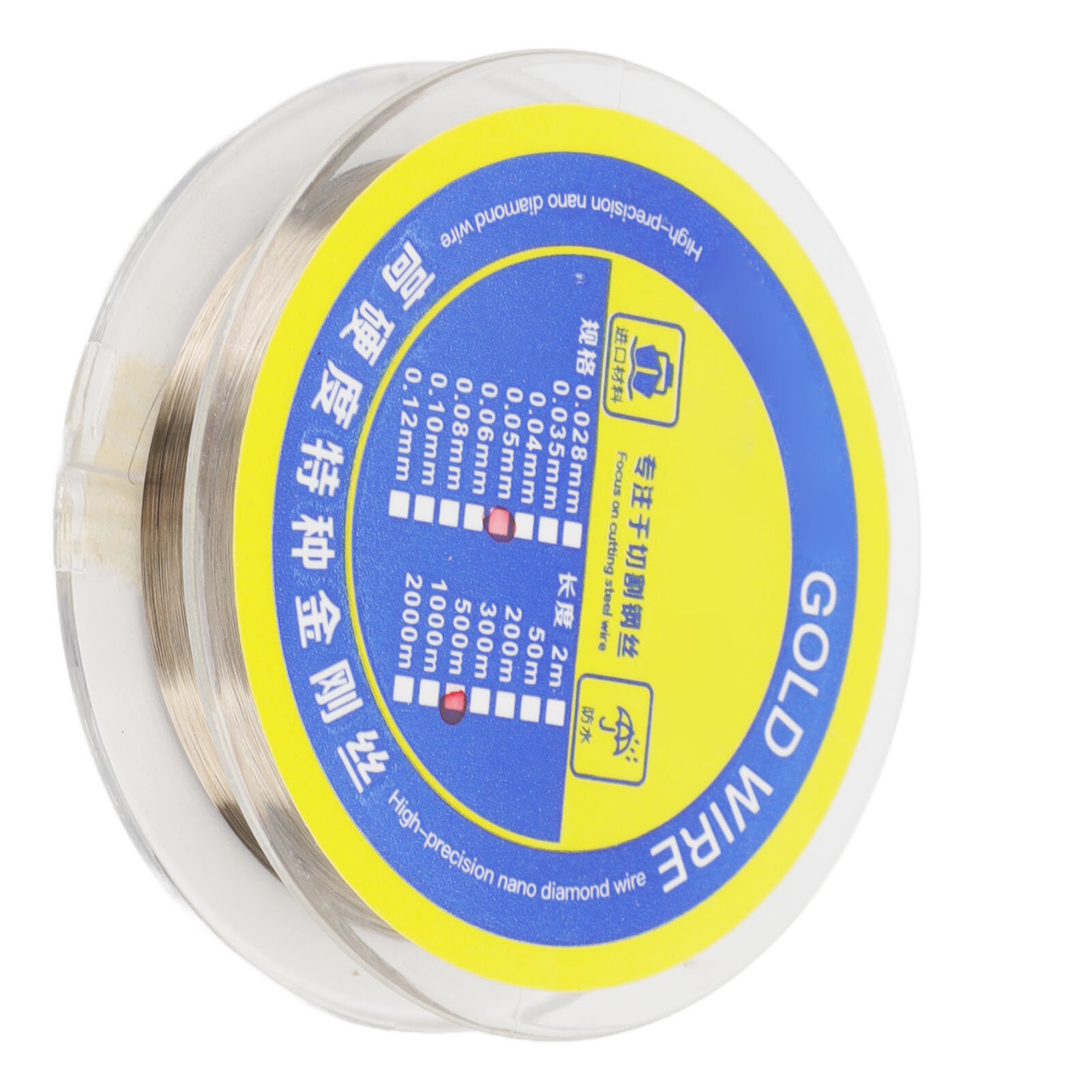 Проволока для разделения ЖК-экрана, вольфрамовая легированная сталь, резкая проволока для резки экрана для быстрой чистой резки 0,05 мм, 500 м