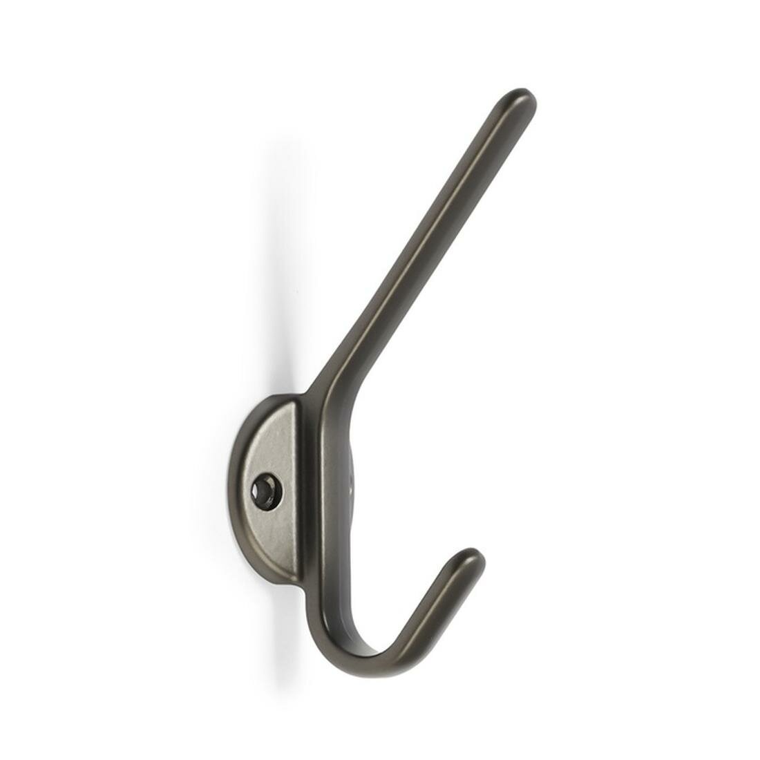 Крючок мебельный CAPPIO TKD030, двухрожковый, цвет графит, 1 шт.