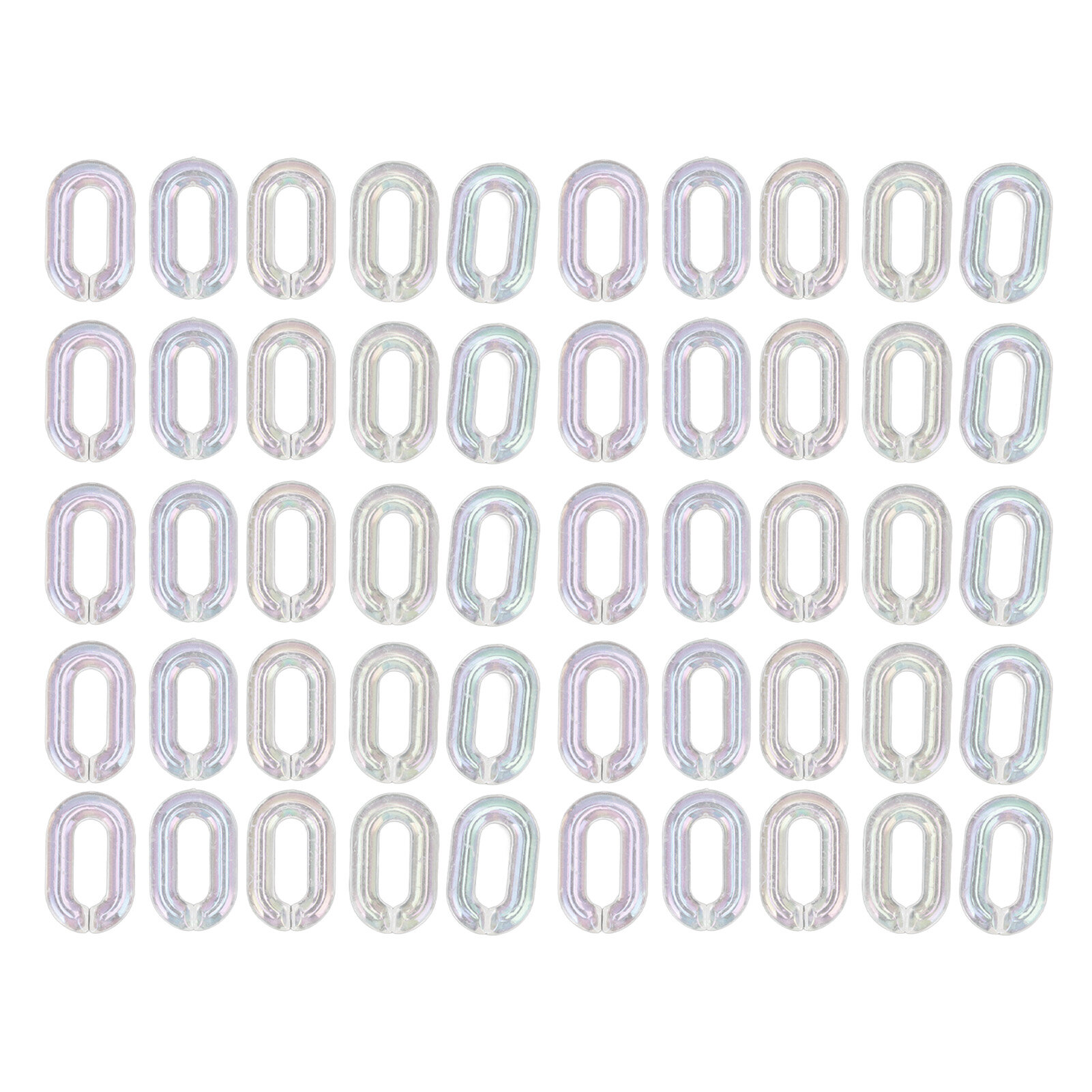 50 шт. Акриловые соединительные кольца прозрачные DIY сборные прозрачные с цветным покрытием акрилов