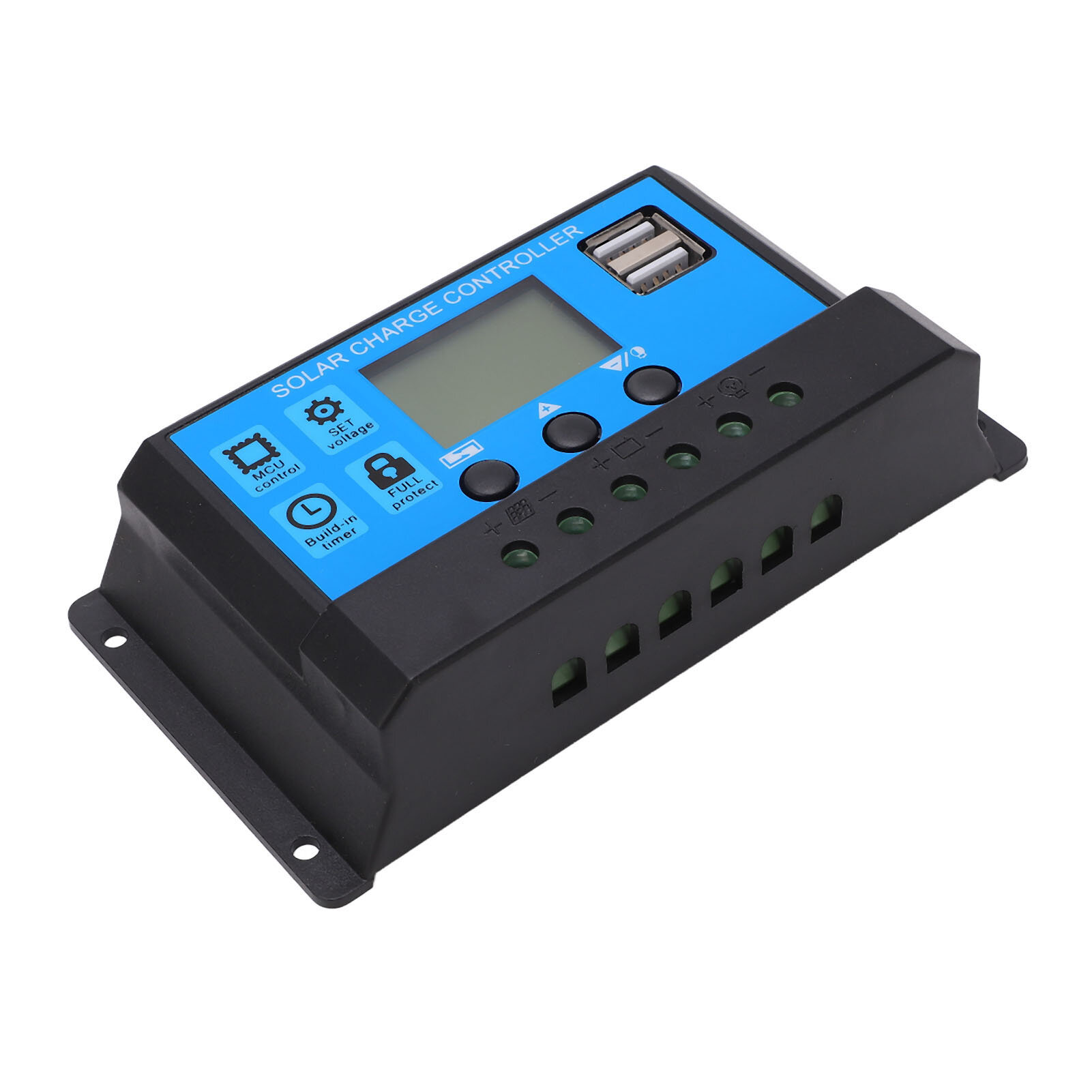 ШИМ-контроллер солнечной панели, ЖК-дисплей, умный контроллер заряда и разряда для светодиодного уличного фонаря 12 В, 24 В, 30 А