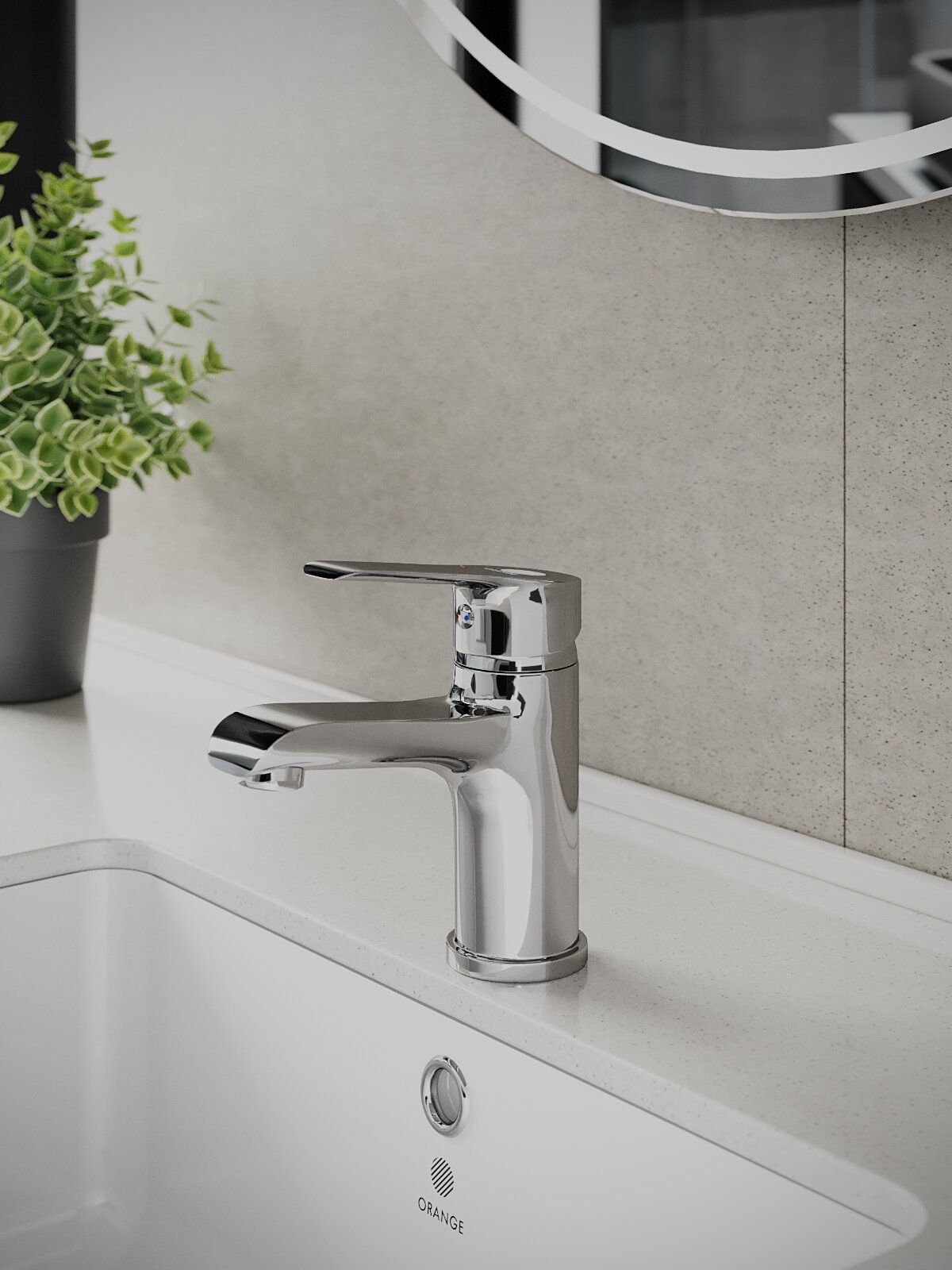Смеситель для раковины Orange Prim M42-021cr однорычажный, хром
