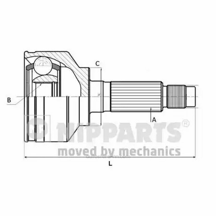 NIPPARTS J2825001 ШРУС MITSUBISHI COLT/LANCER 1.2-1.8 80-92 нар.
