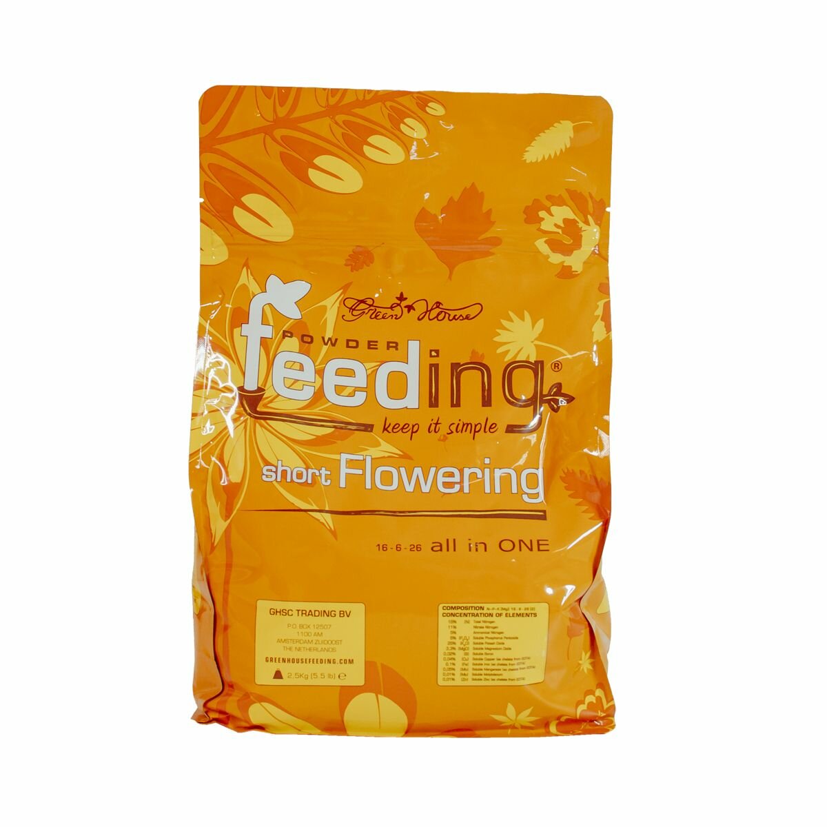 Удобрение Powder Feeding Short Flowering 2.5 кг