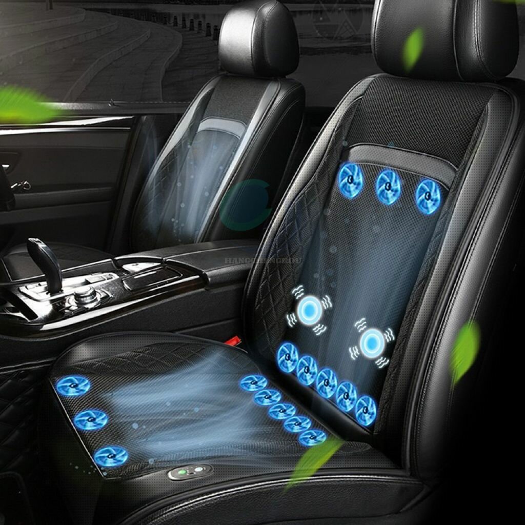 Накидка, чехол на сиденье с обдувом и массажем в автомобиль, машину12В